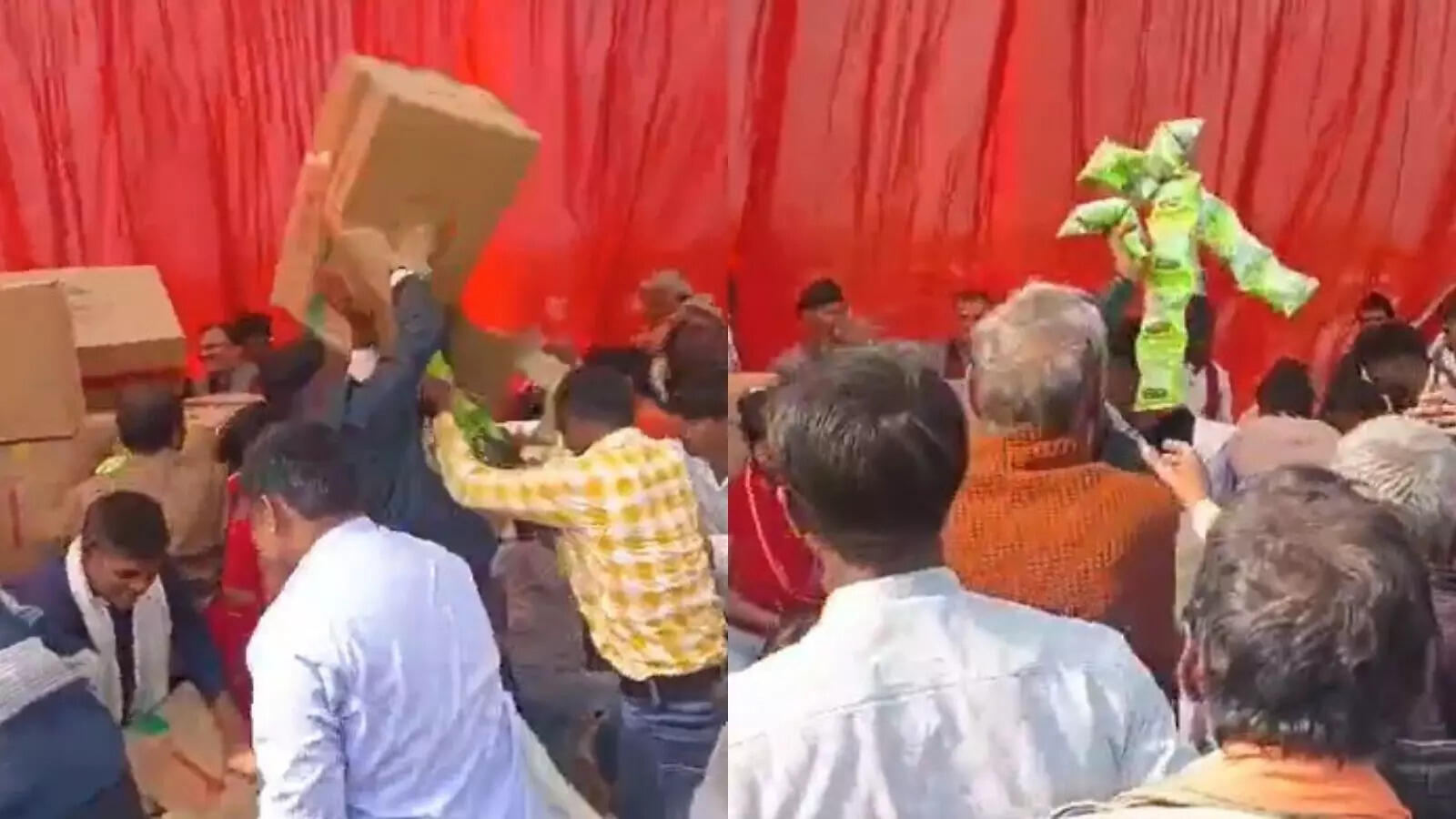 UP Mass Wedding in Turmoil as People Fight Over Chips and Snacks, Video ...