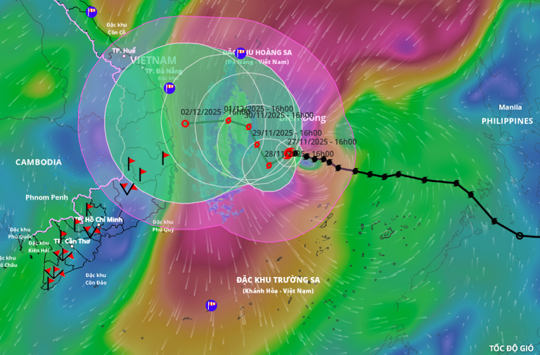 Bão Koto đổi hướng liên tục