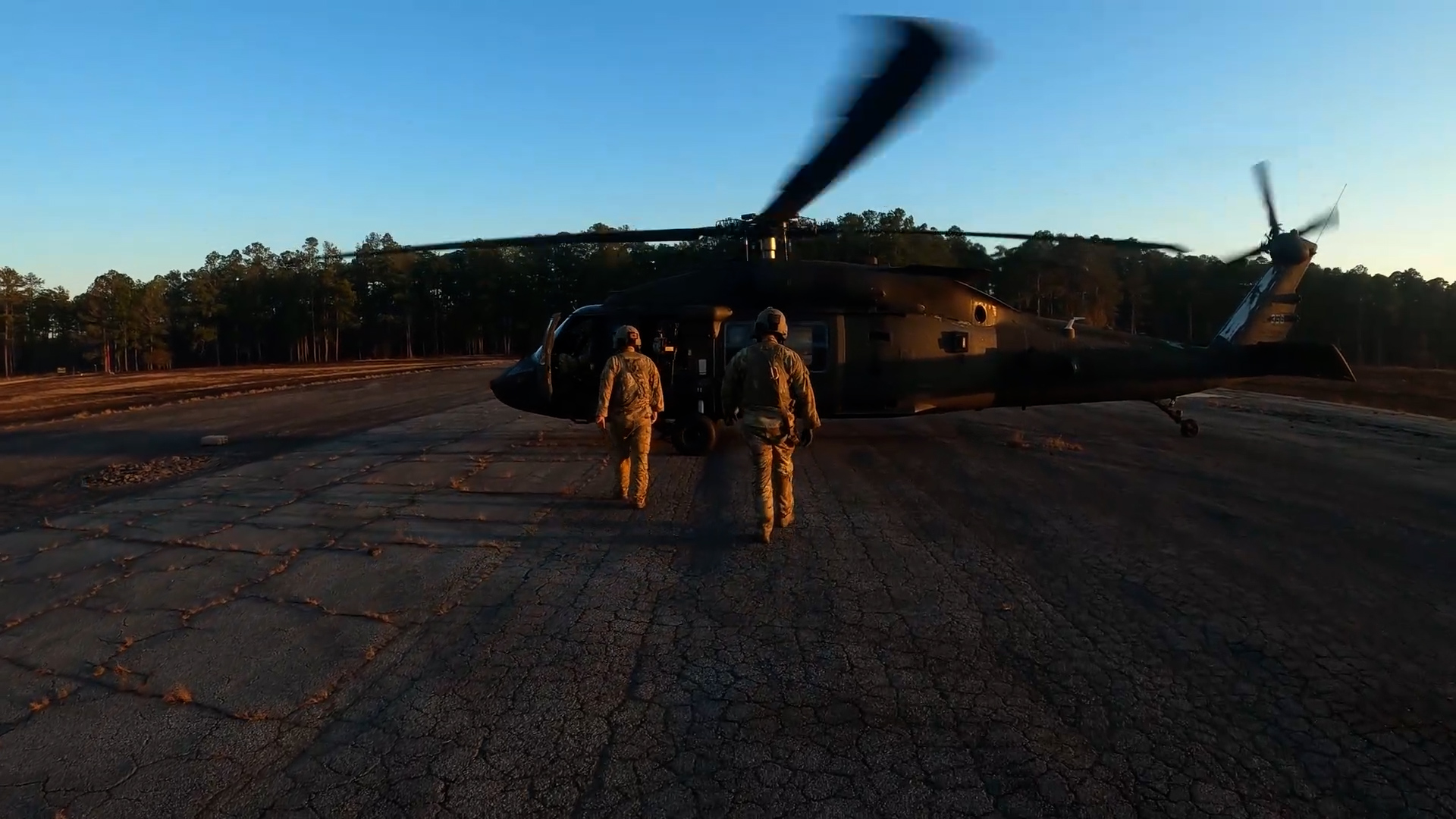 POV: Army Helicopter Crew Conducts Aerial Gunnery