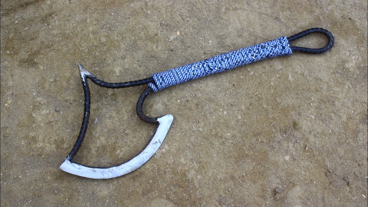 How to make an axe from rebar! DIY IDEAS