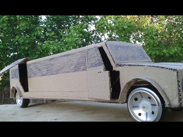 How to make a remote control cardboard limousine | Step-by-step DIY ...