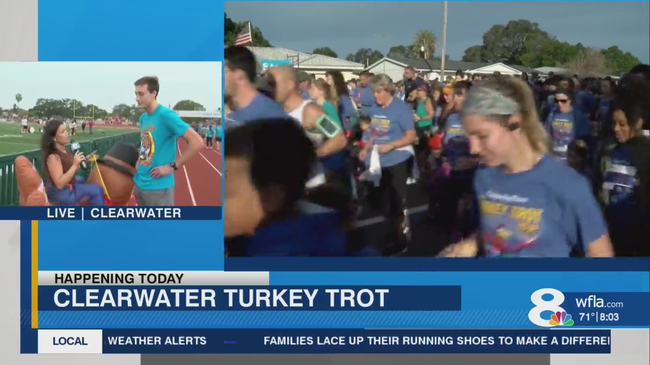 Thousands of runners cross the Clearwater Turkey Trot finish line