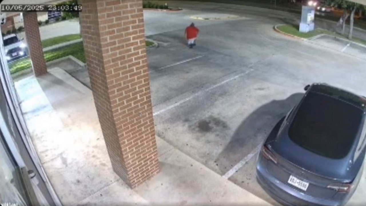 Coworker slips during playful chasing in Arlington, Texas, USA