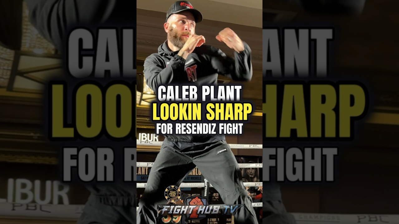 Caleb Plant RAZOR SHARP for Resendiz days away from fight - media workout!