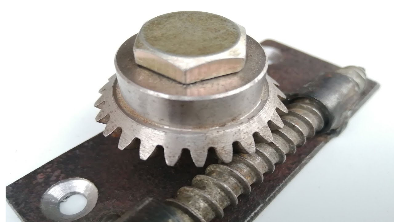 Beautiful gear door latch from screw