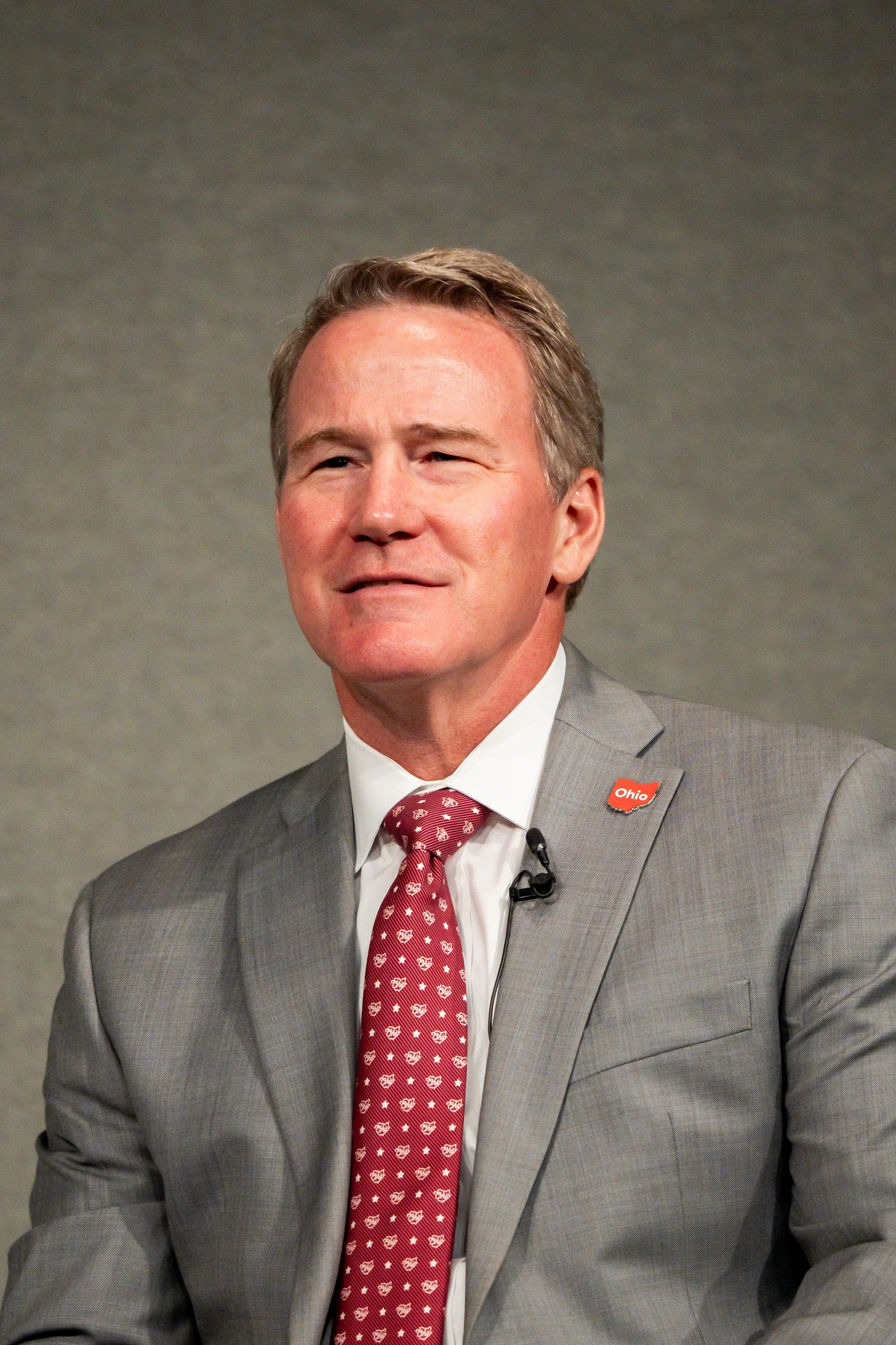 Why will Sen. Jon Husted testify remotely in the FirstEnergy trial?