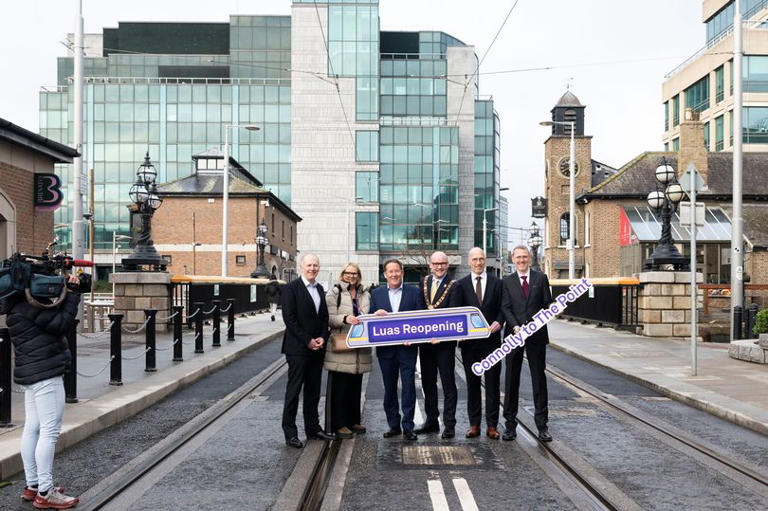 Luas Red Line reopening date confirmed following George's Dock blaze