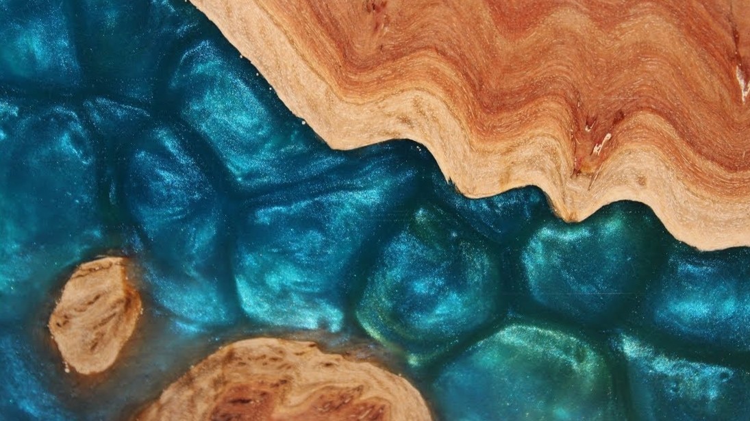 What happens when natural grain meets molten resin color