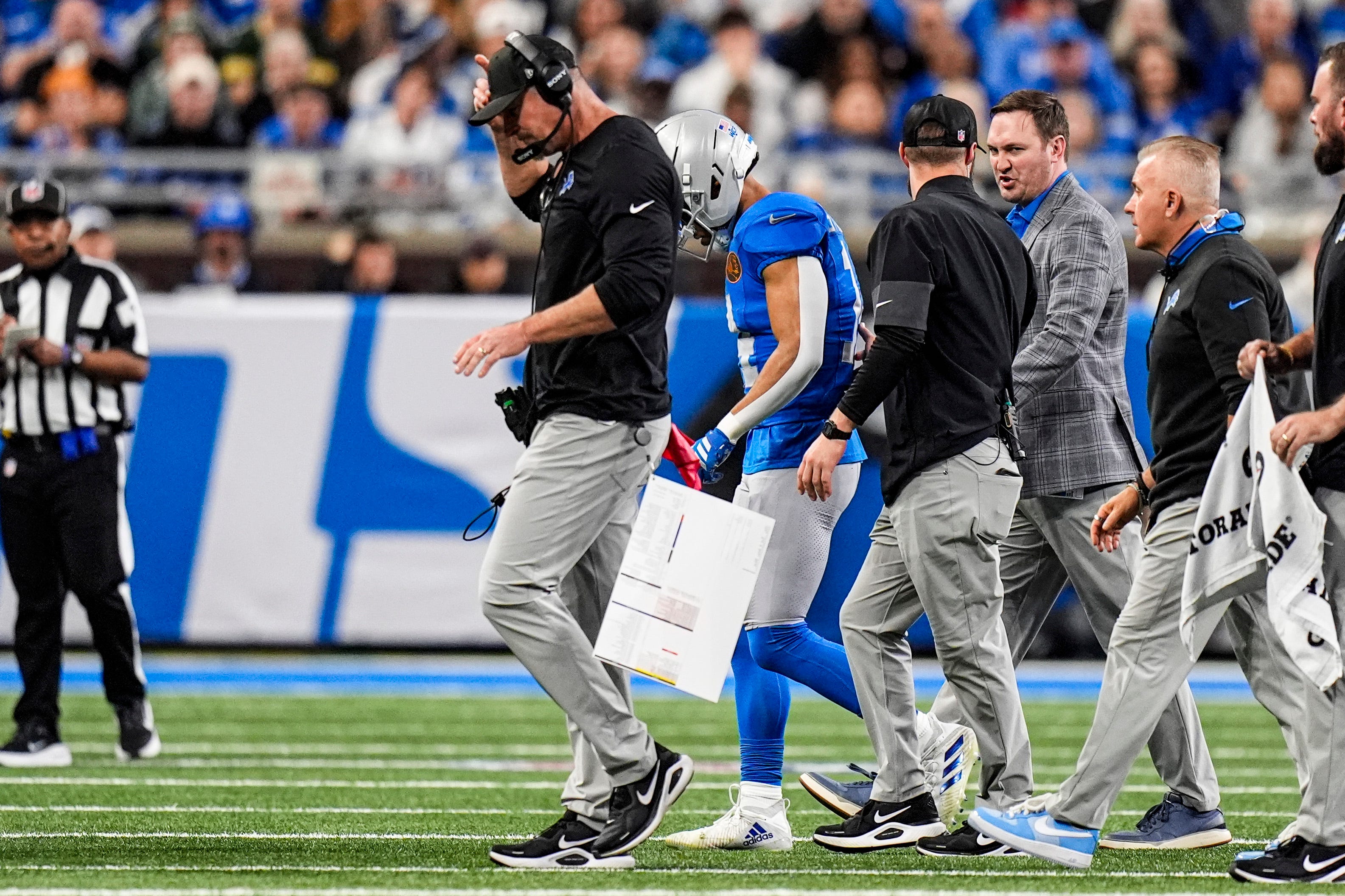 Amon-Ra St. Brown injury update: Lions WR (ankle) out vs Packers