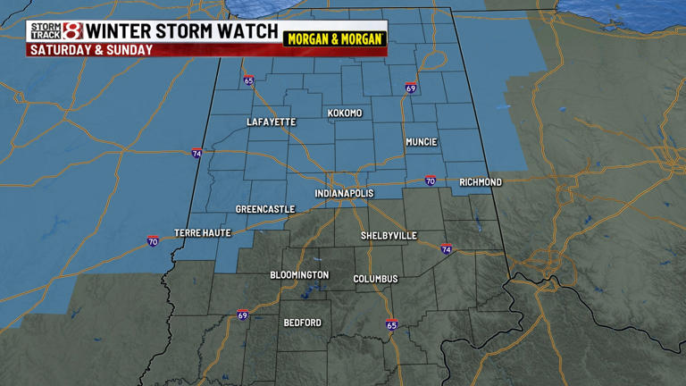 Winter storm watches call for heavy snowfall in much of Indiana