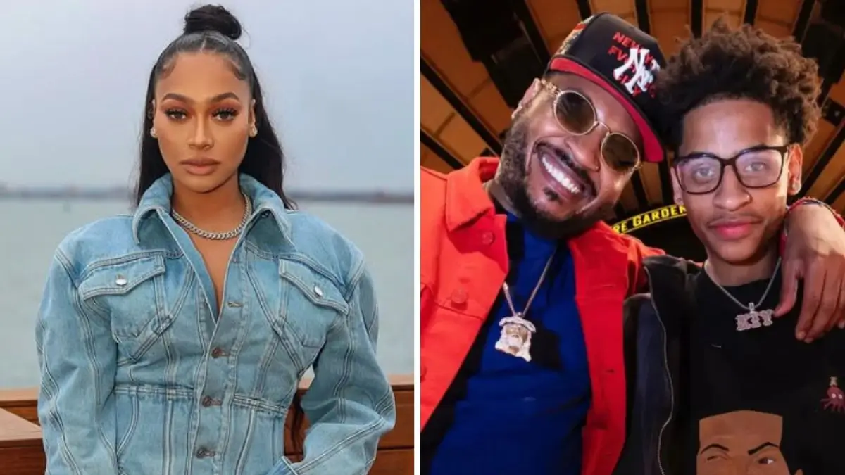 'She Hating Him for Life': La La and Carmelo Anthony's Awkward Body Language at Son's Event Has ...
