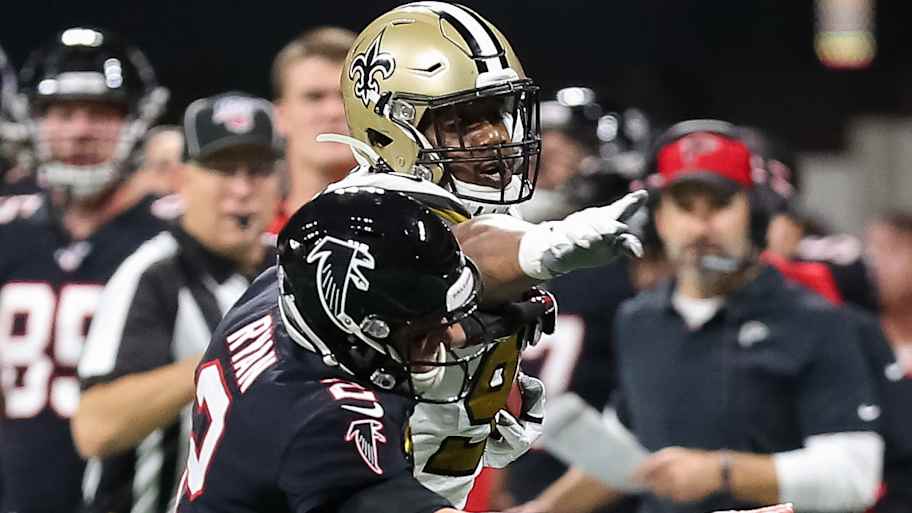 Saints fans relive Shy Tuttle bulldozing Matt Ryan with an iconic ...