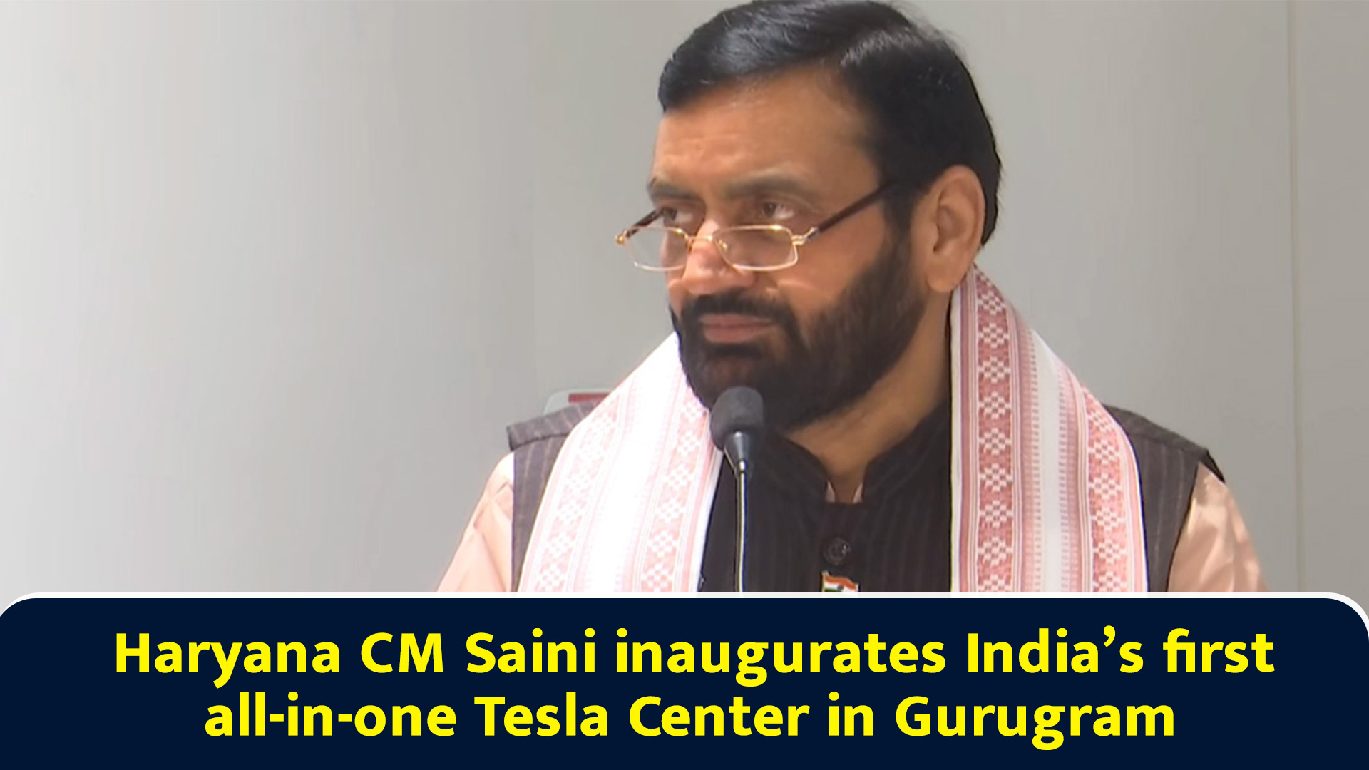 Haryana CM Saini inaugurates India’s first all-in-one Tesla Center in ...