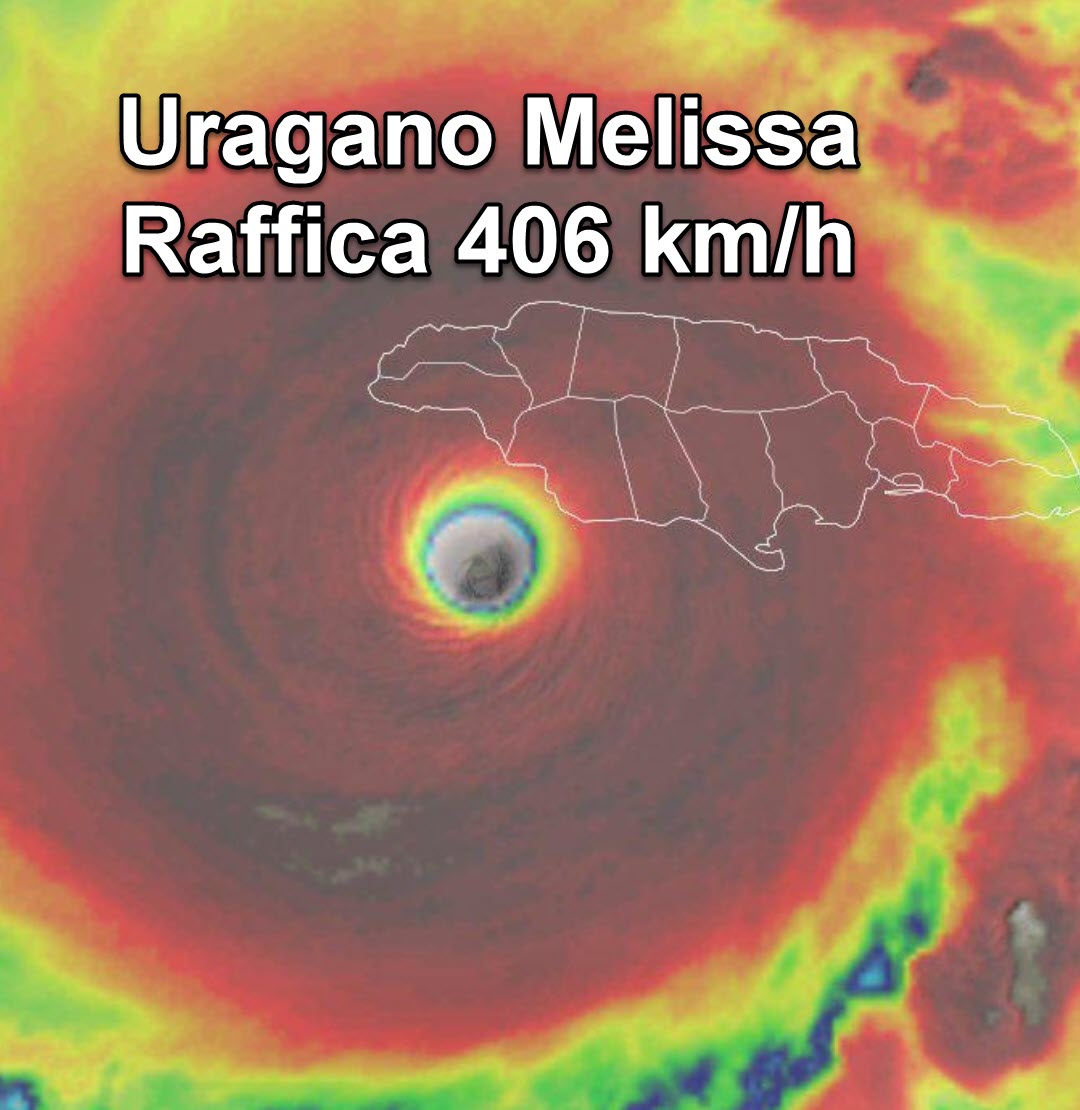 Raffica record nell’uragano Melissa: una sonda ha misurato 406 km orari