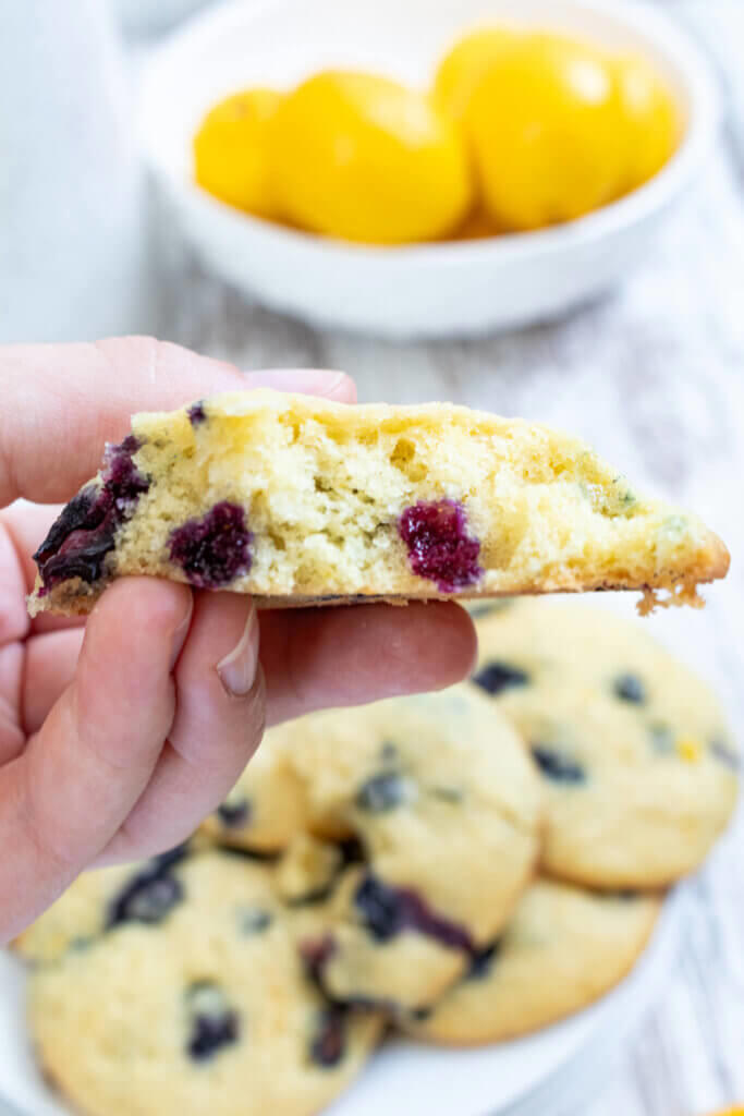 Crazy Soft Lemon Blueberry Cookies