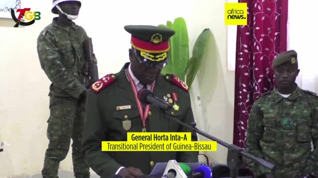 General sworn in as interim leader of Guinea-Bissau after coup