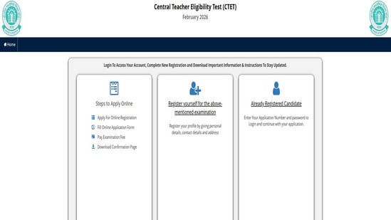 CTET February 2026 registration begins at ctet.nic.in, direct link to ...