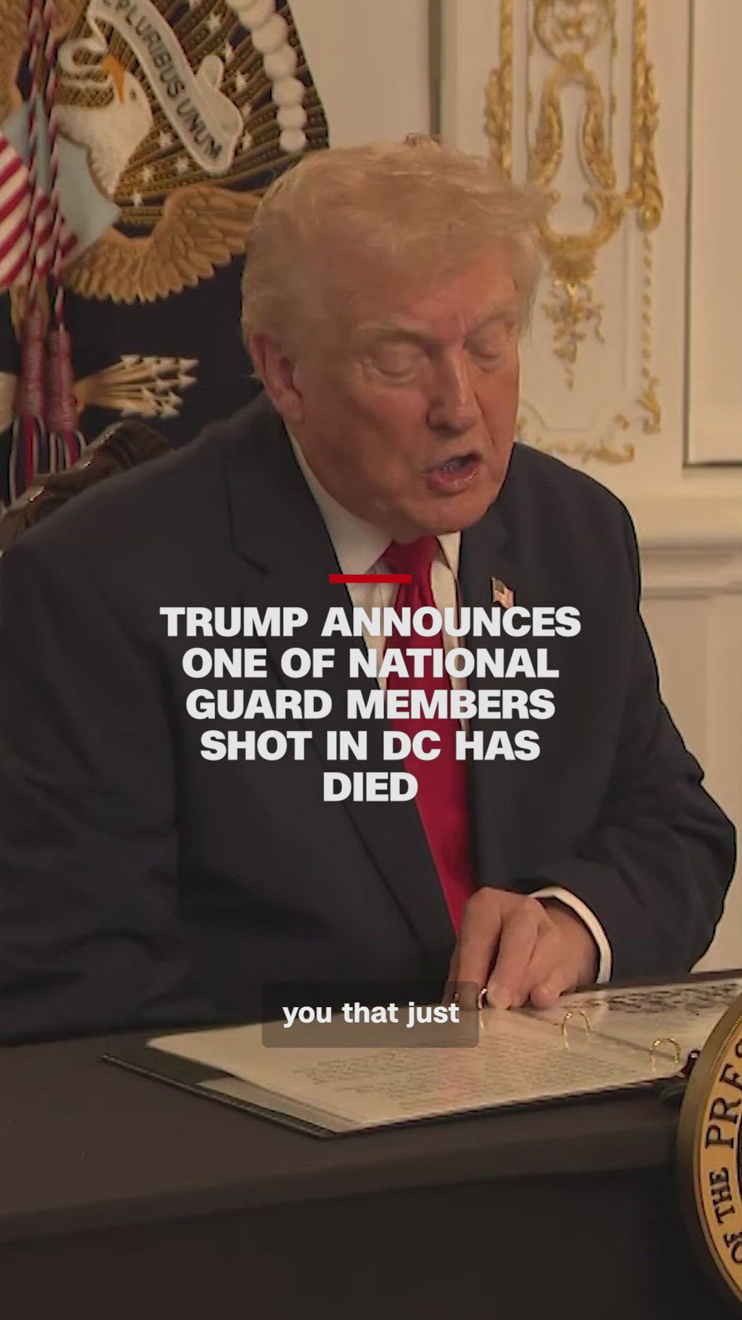 Trump announces passing of National Guard member shot on Wednesday