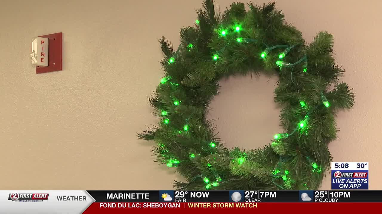 Local fire departments promote holiday fire safety with wreath light ...