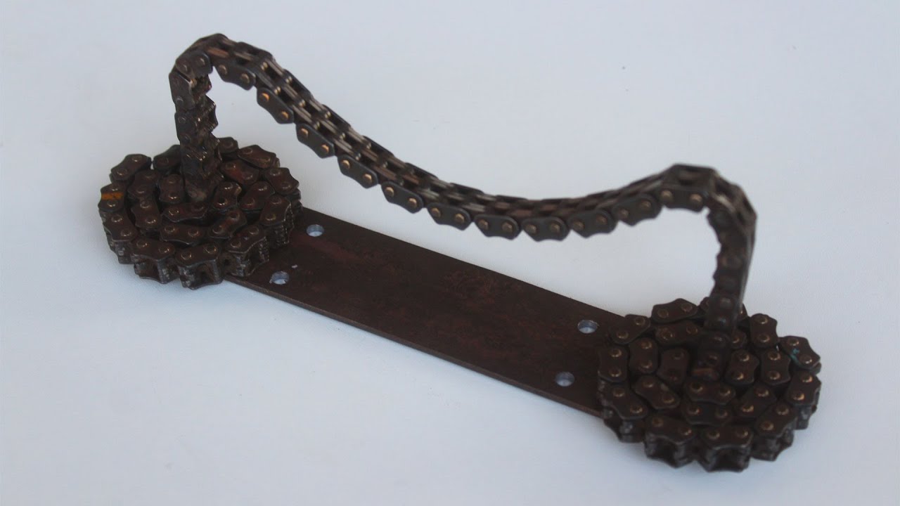 MIG welding project! Door chain handle industrial style