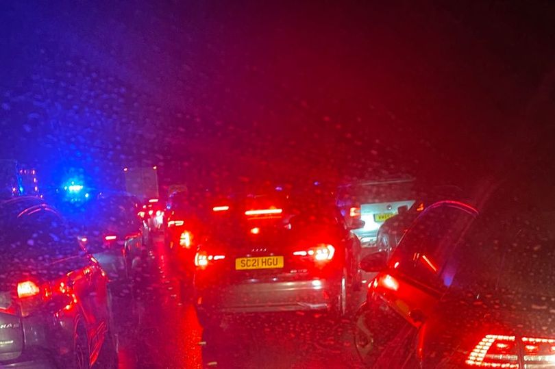 Chaotic M5 crash sees drivers 'get out of cars' after bus collides with car
