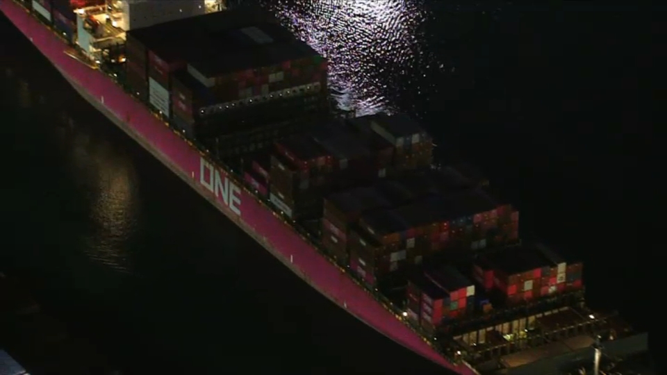 Port of Los Angeles vessel fire contained, crews prepare for cargo offload