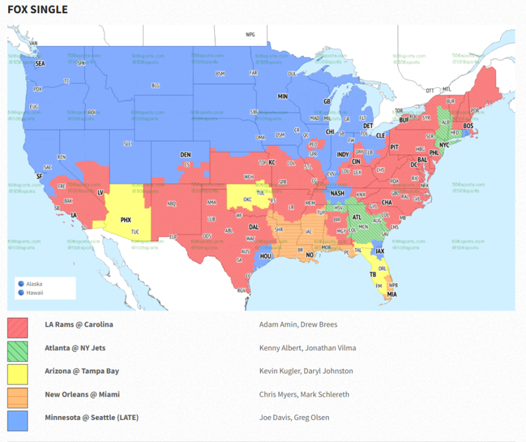 Tampa Bay Buccaneers vs. Arizona Cardinals Week 13 broadcast map: Will ...