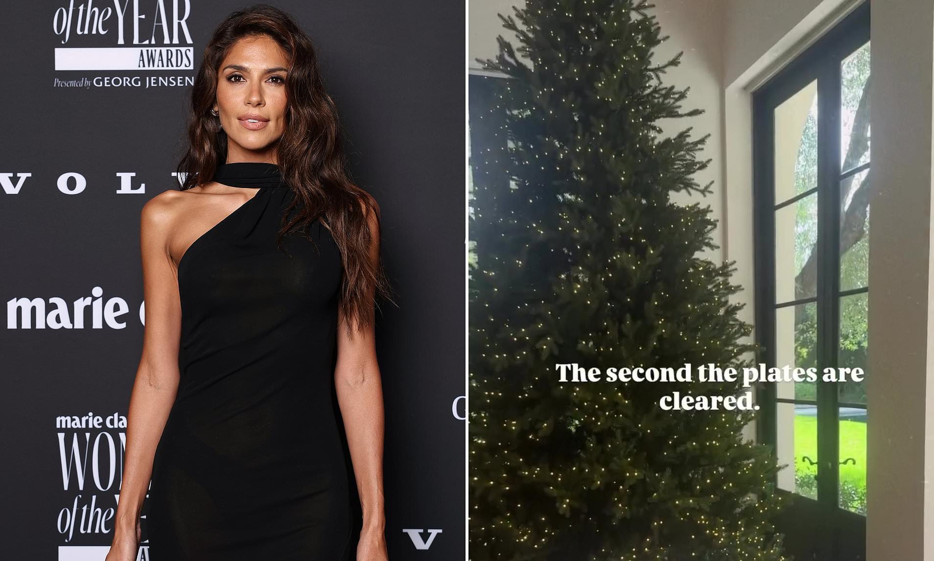 Pia Whitesell unveils her GIANT Christmas tree in her $57 million mega ...