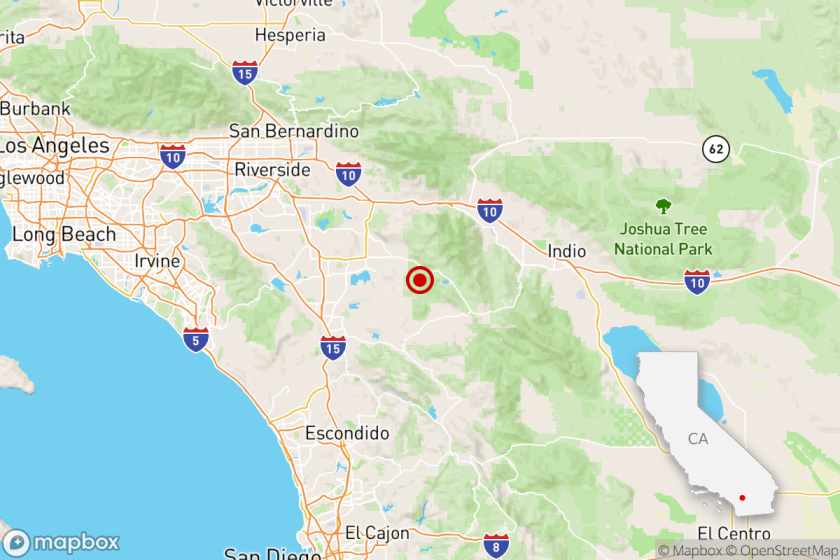 Un par de temblores sacuden el condado de Riverside, cerca de Idyllwild.