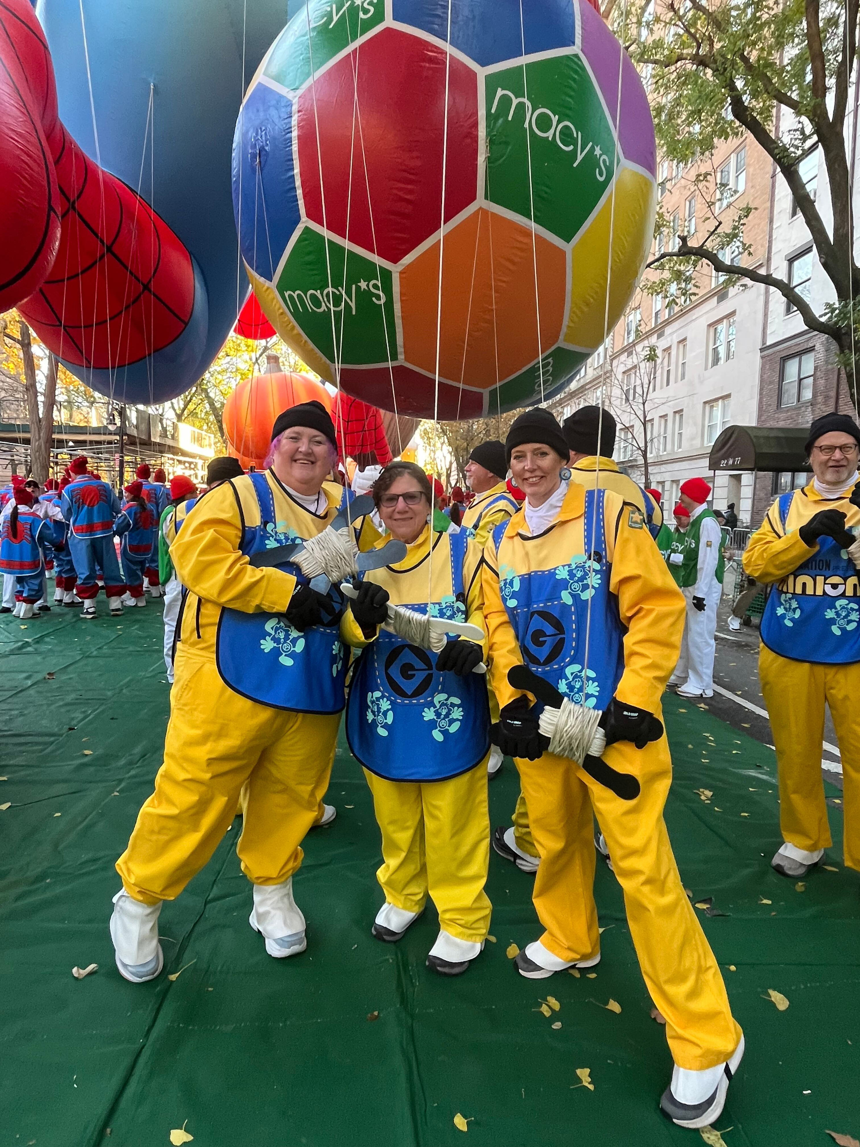 Argyle woman walks as balloon handler in Macy’s Thanksgiving Day Parade