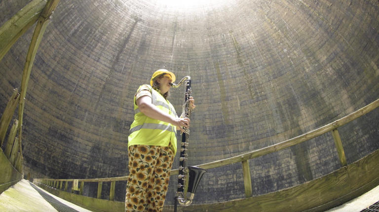 Testing the acoustics of empty M1 power station's cooling towers with a ...