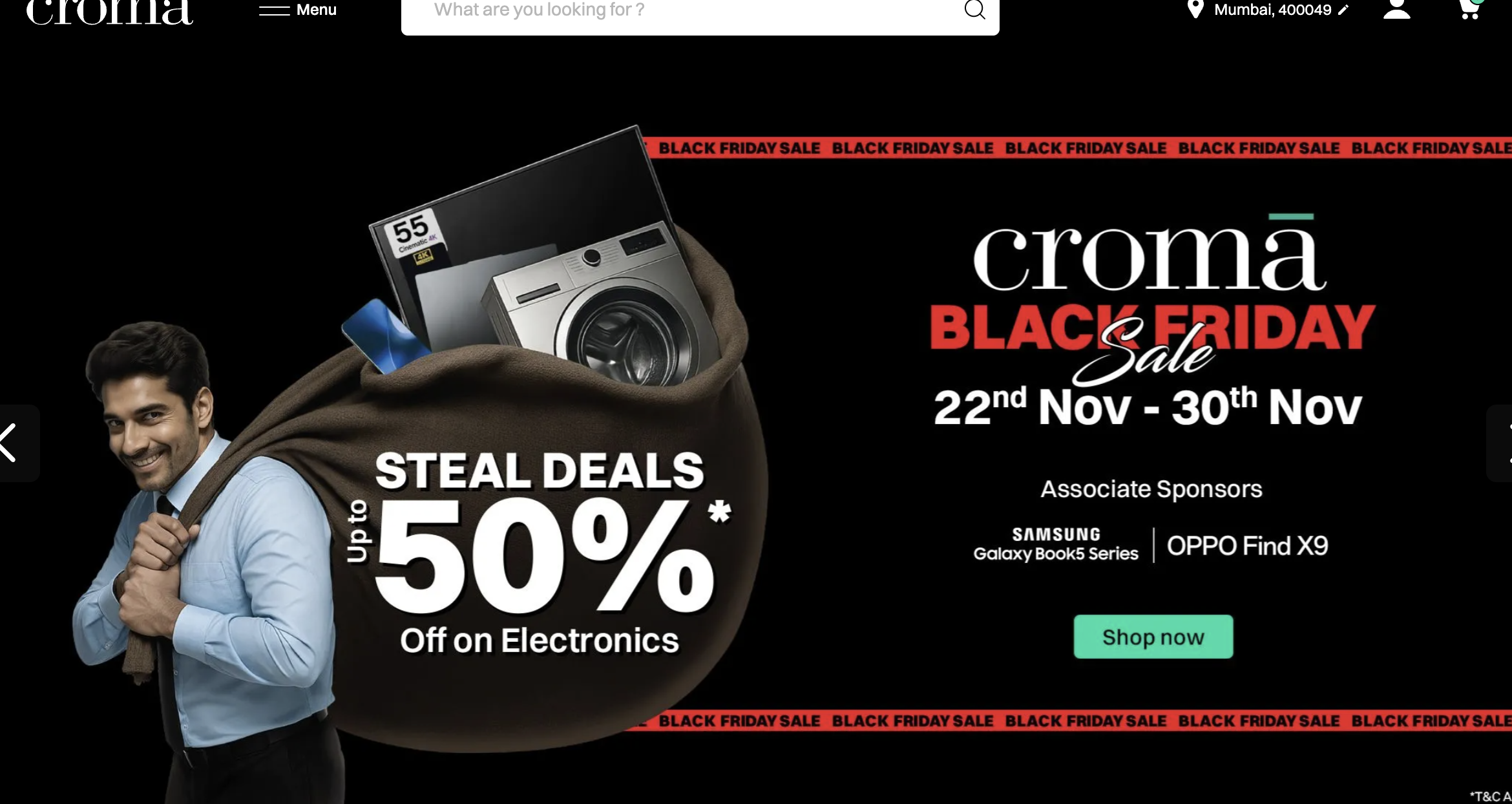 Croma announces special Midnight Black Friday Sale: Offers, how to shop ...