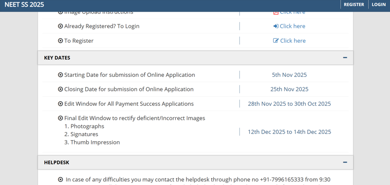 NEET SS 2025 edit window to open today: Check details here