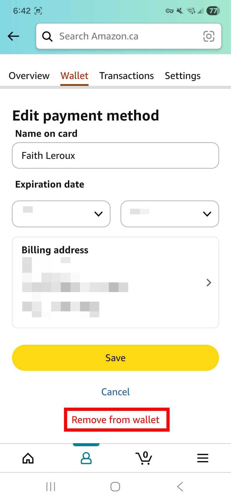 How to delete a credit or debit card from your Amazon account