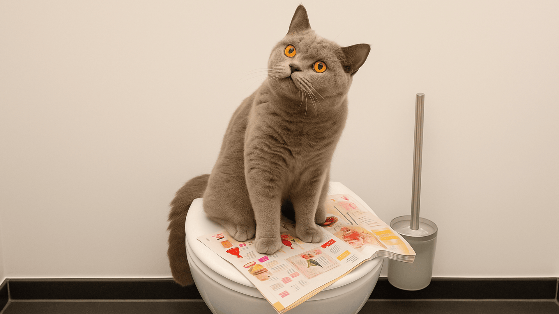 A Curious Cat Taking Over the Reading Spot