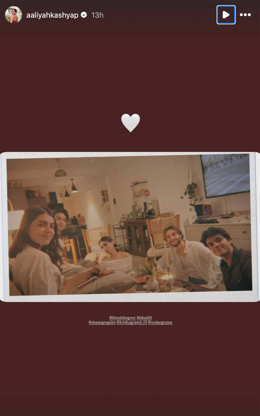 Khushi Kapoor, Vedang Raina, Aaliyah Kashyap Ring in Thanksgiving 2025 ...