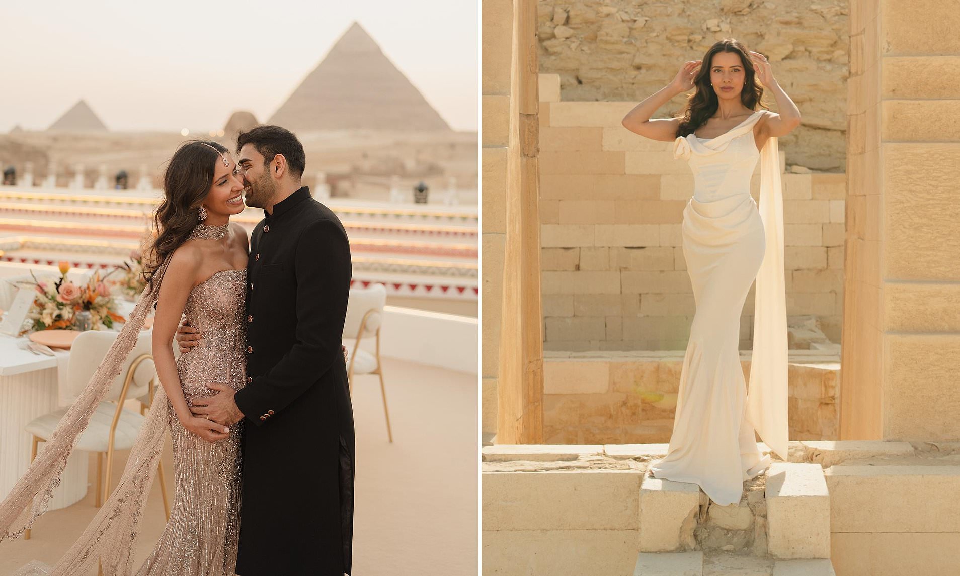 We got married... and rented out the Pyramids! Couple reveals how they ...