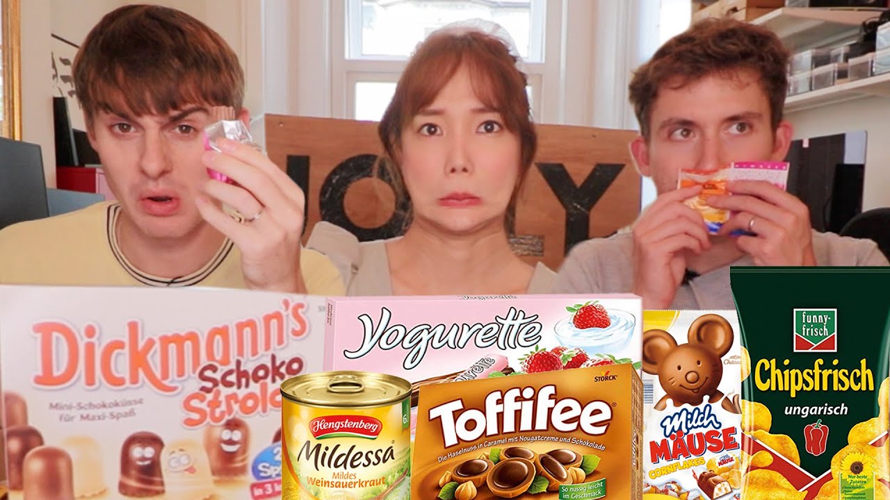 British trio taste test Germany's favorite snacks! 🇩🇪🍫