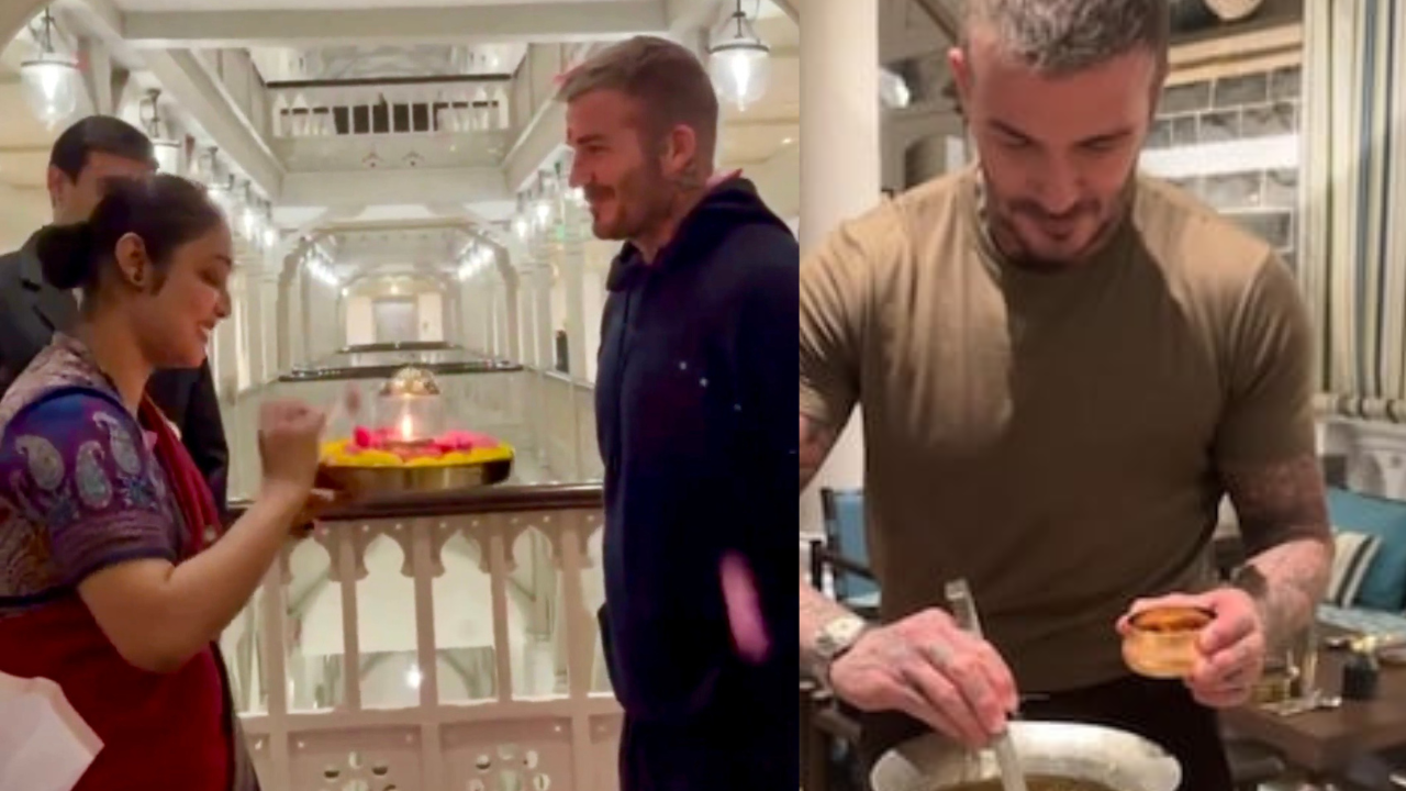 Watch: David Beckham gets a grand welcome in a Mumbai hotel and learns ...