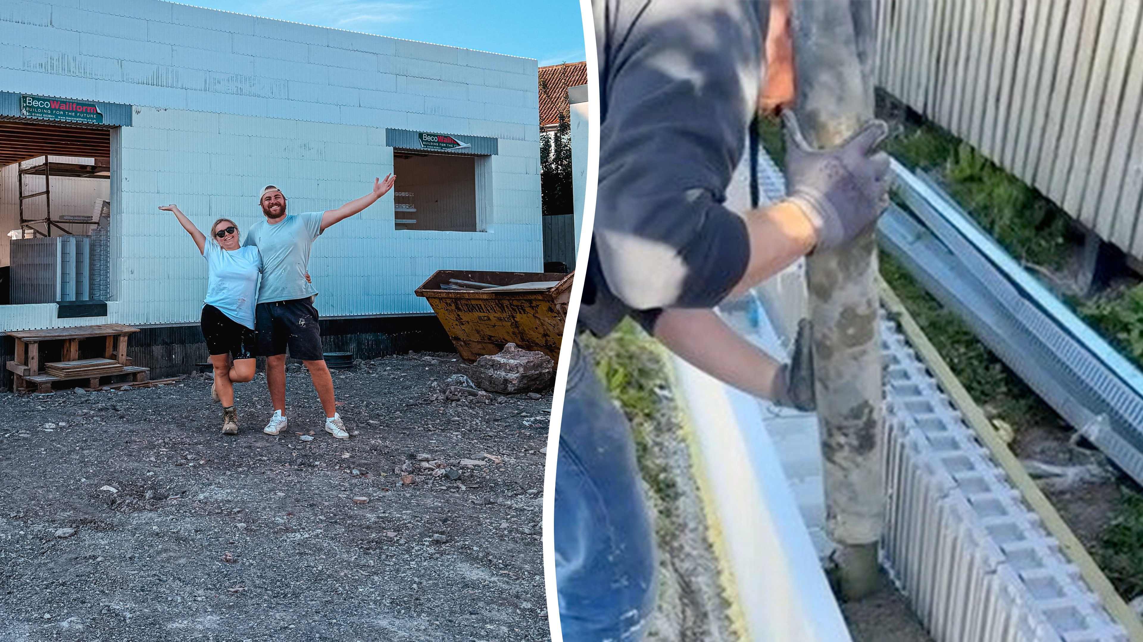 Couple saving £100k building their house using polystyrene instead of ...