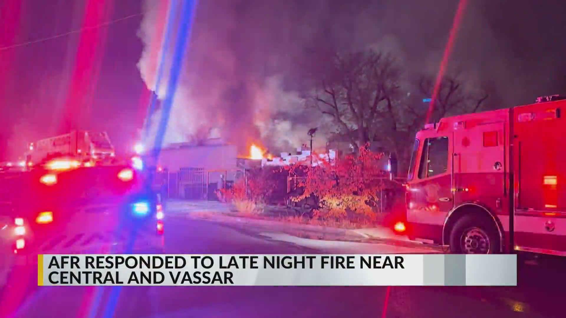 AFR fight Thanksgiving night empty building fire