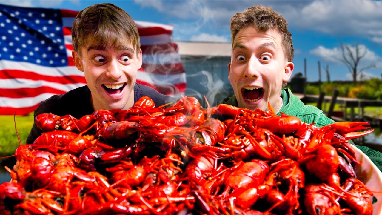 British Friends Take On a Massive Cajun Crawfish Boil in Louisiana!
