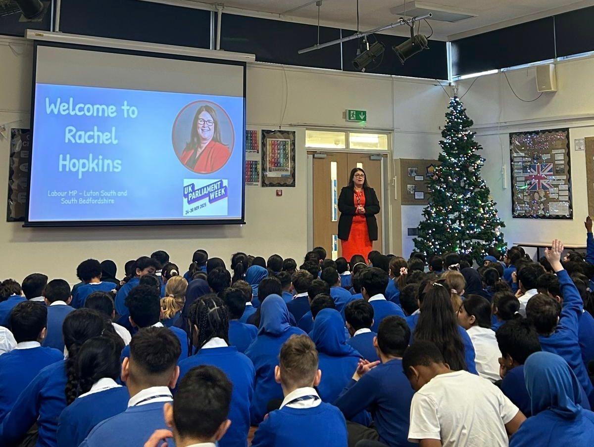 Rachel Hopkins MP joins local schools for UK Parliament Week 2025