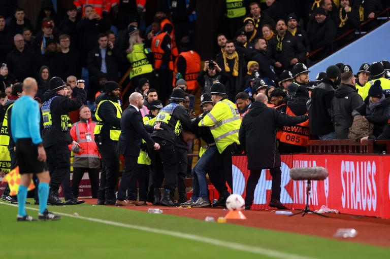 Inside violence of Aston Villa vs Young Boys as fans punch police and ...