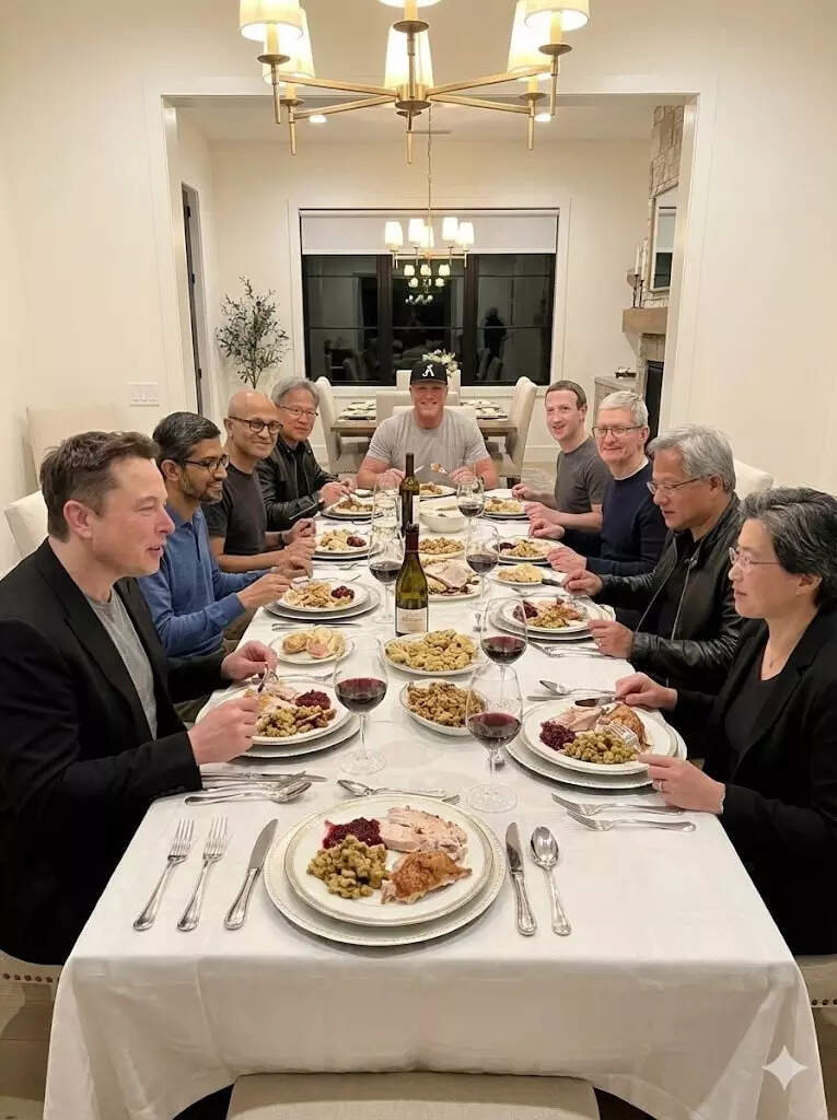Thanksgiving dinner's 'AI photos' of Sundar Pichai, Mark Zuckerberg ...