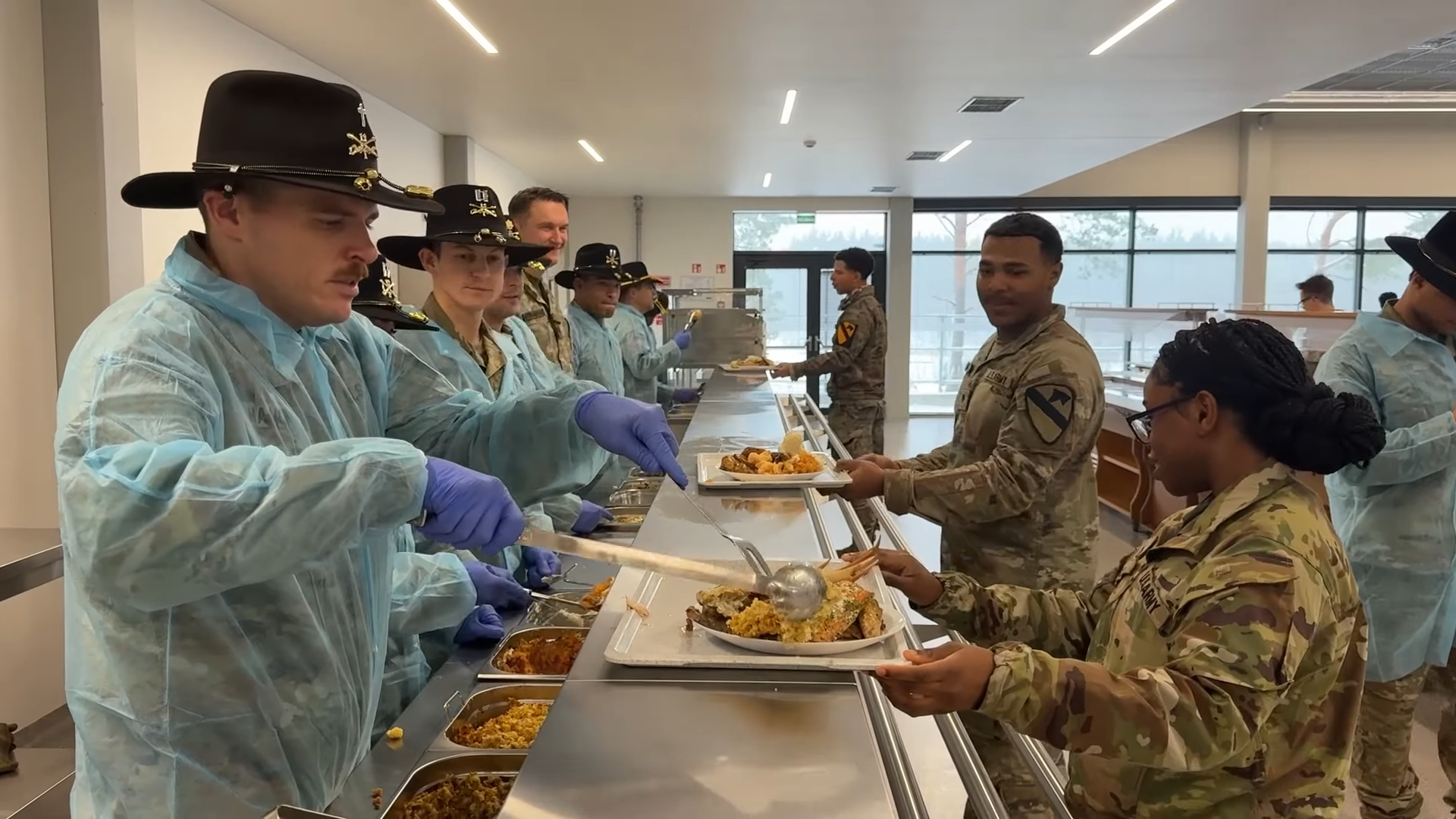 Thanksgiving Dinner with Soldiers on Camp Herkus