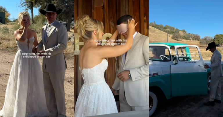 A Bride Gave Her Groom A Present at Their Wedding That Brought Him To Tears