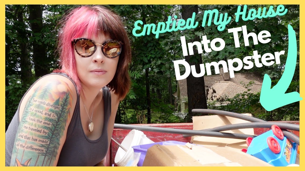 Emptied My House INTO THE DUMPSTER | Old House Cleanout | Crazy Lamp Lady