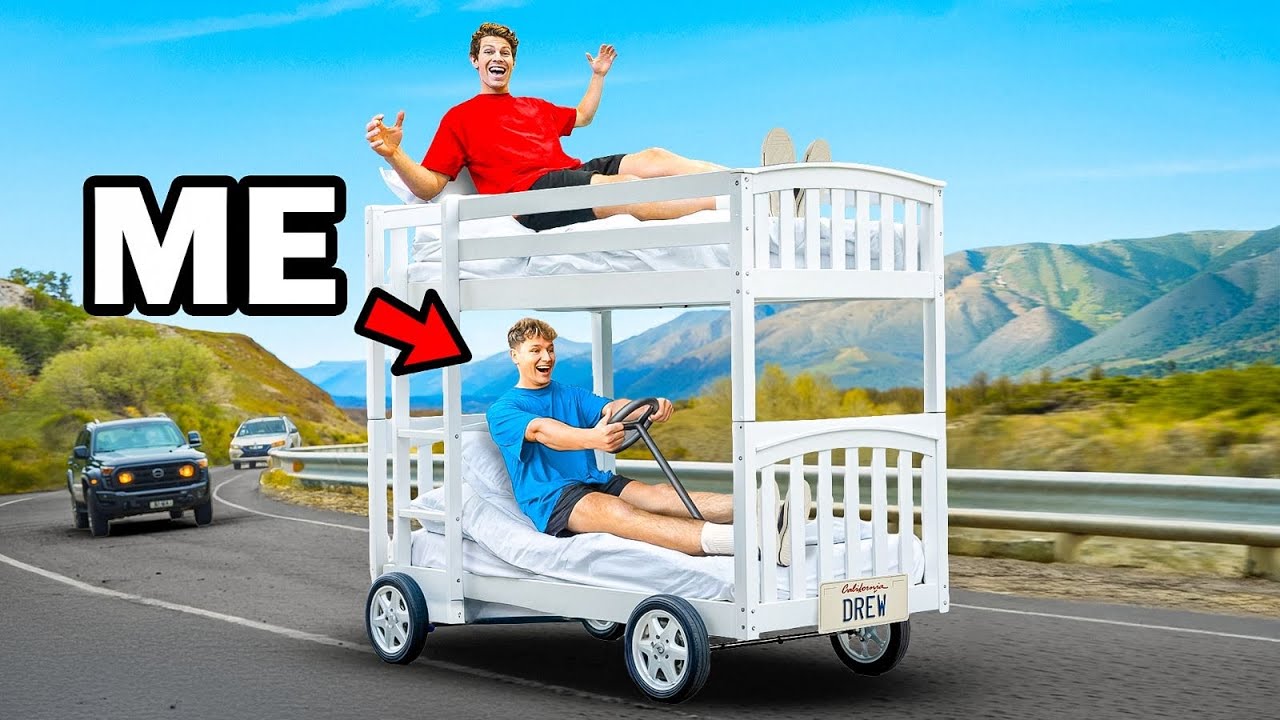 Creative individual transforms bunk bed into custom race car