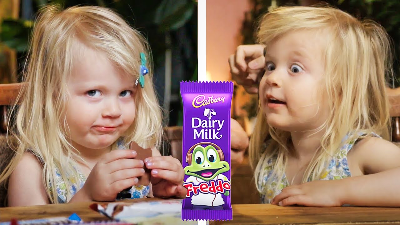 Adorable first taste! Juno tries British chocolate & hilarious kid ...
